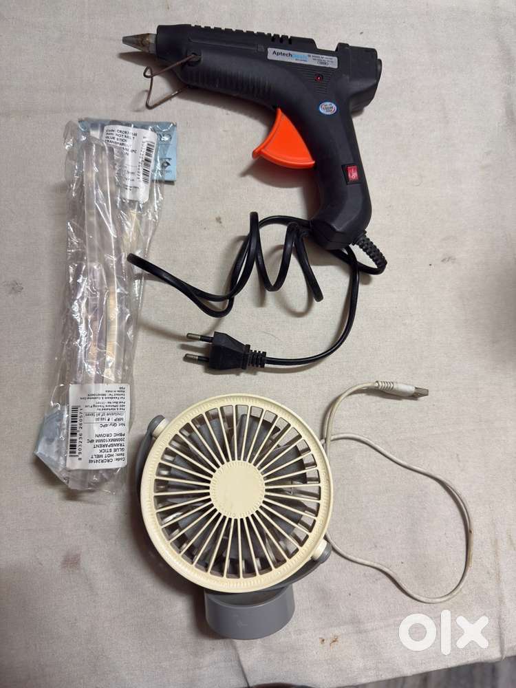 Hot Glue Gun with 6 extra glues and a small USB fan. - Kitchen & Other ...