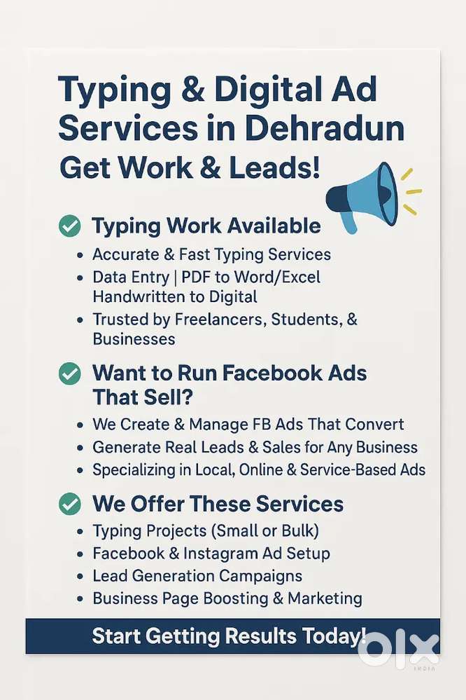 Typing & Digital Ad Services in Dehradun – Get Work & Leads! - Other ...