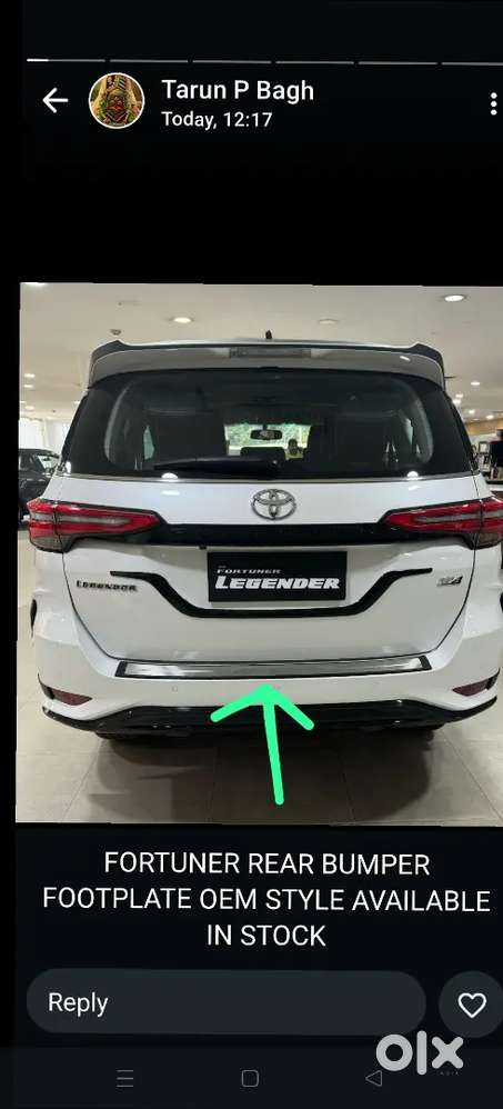 Toyota fortuner rear bumper patta steel - Spare Parts - 1800912000