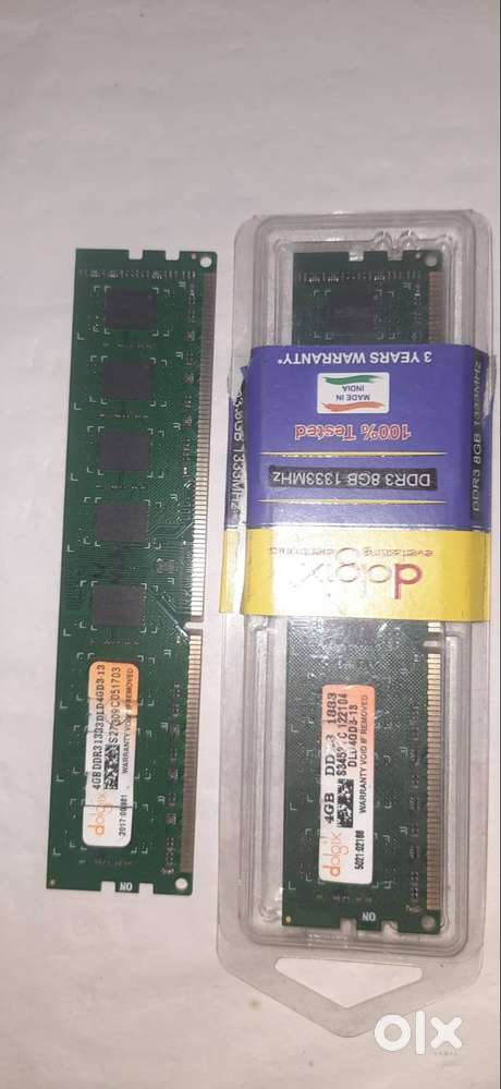 Two 4GB DDR3 Desktop RAM 1333 Mhz For Sale - Computer Accessories ...