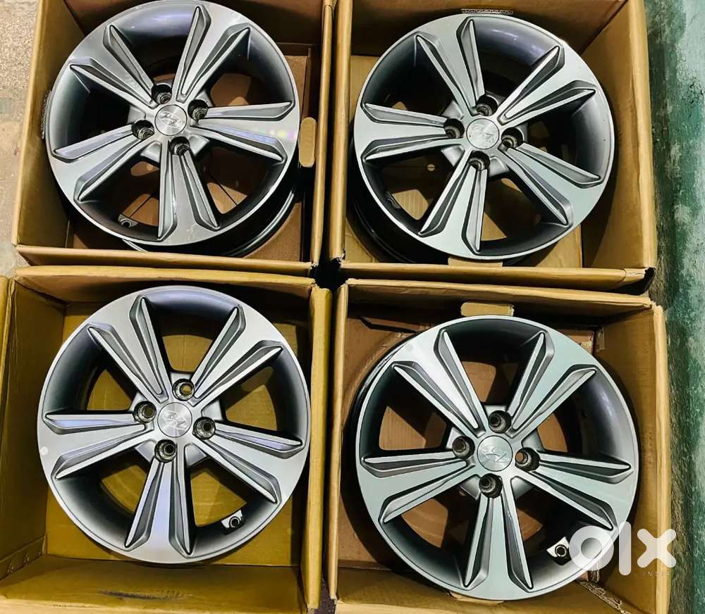 16-inch Verna Diamond Cut OEM Alloy wheels set of 4 lite used - Spare ...