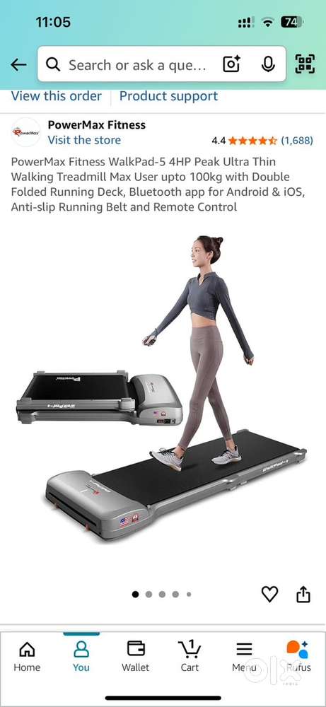 Walking Treadmill Walkpad 5 Powermax 4 HP - Gym & Fitness - 1826576519