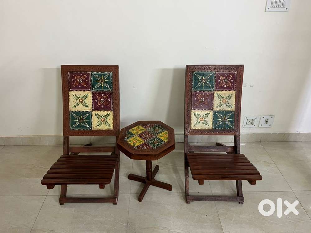 Rajasthani chair with peg table - Sofa & Dining - 1808115939