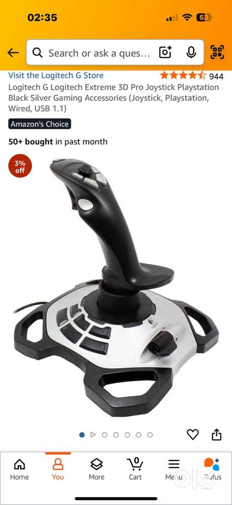 Logitech G Logitech Extreme 3D Pro Joystick - Games & Entertainment ...