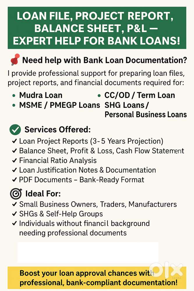 Loan File,Project Report,Balance Sheet, P&L–Expert Help for Bank Loans ...