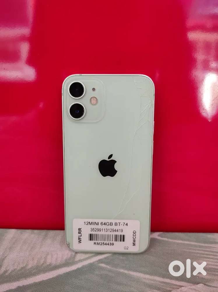 IPHONE 12 MIN 5GI 64GB BH 74 BACKDOOR CRACK - Mobile Phones - 1800264003