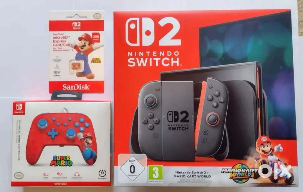 Nintendo Switch 2 Console Bundle- Mario Pro Controller & 256GB SD Card ...