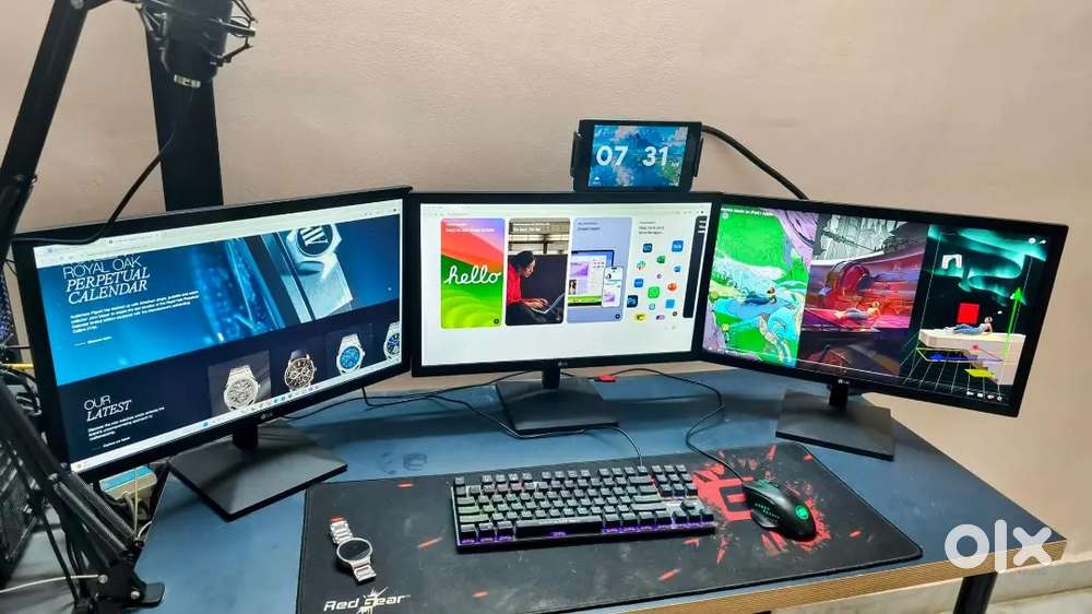 Dell pc Intel i5 nvidia gpu 3 monitors gaming desktop laptop lenovo hp ...