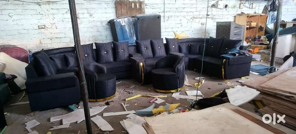Brand new u shape sofa set with pillows and golden finish in STARF ...