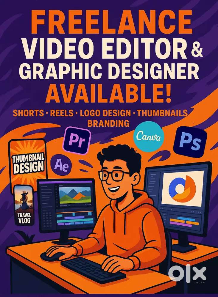 Freelance Video Editor & Graphic Designer— Reels , Thumbnails , Logo - Other Services - 1811501293