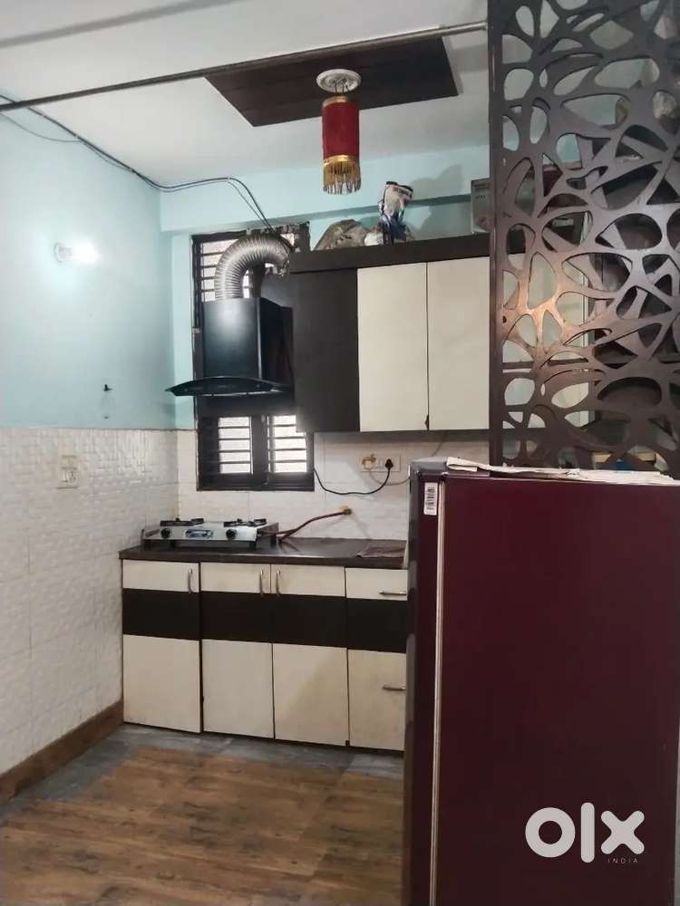 2 BHK Semi Furnished Modular Kitchen Chimney Intercom CCTV West Metro ...