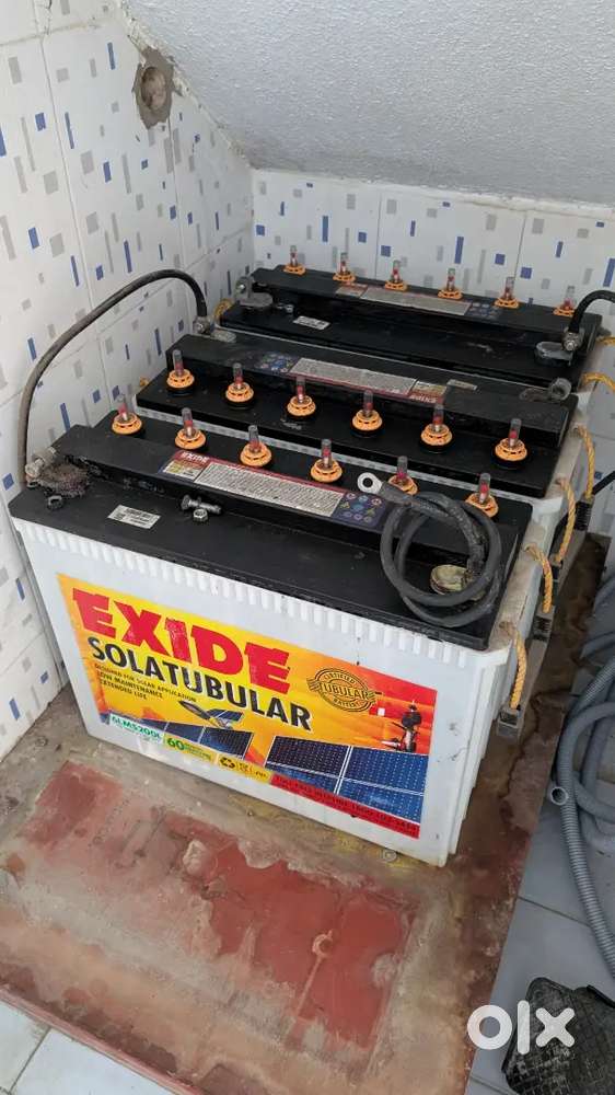 Exide 200ah battery 3 nos with 2 year complete replacement warranty ...