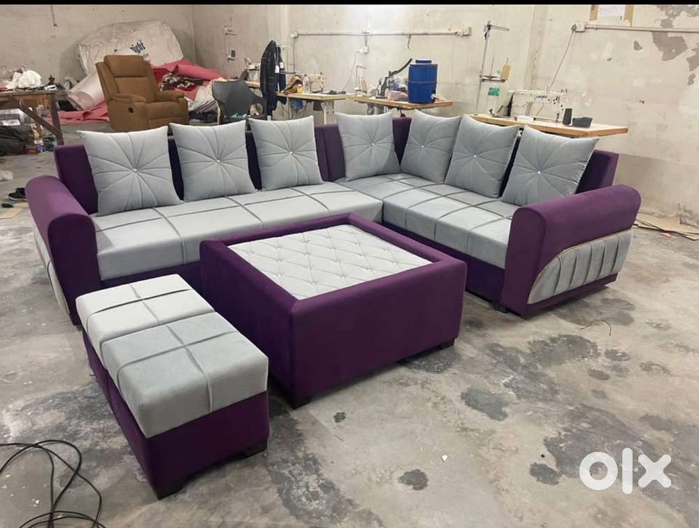 Box handles L shaped sofa set aliyar Tanveer Recliner furniture - Sofa ...