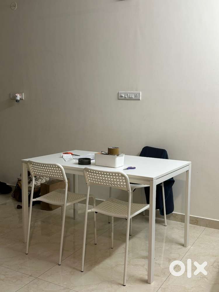 Bed,ikea table, 4chairs, desktop table ,Easy chair, lamp, white board - Beds & Wardrobes ...