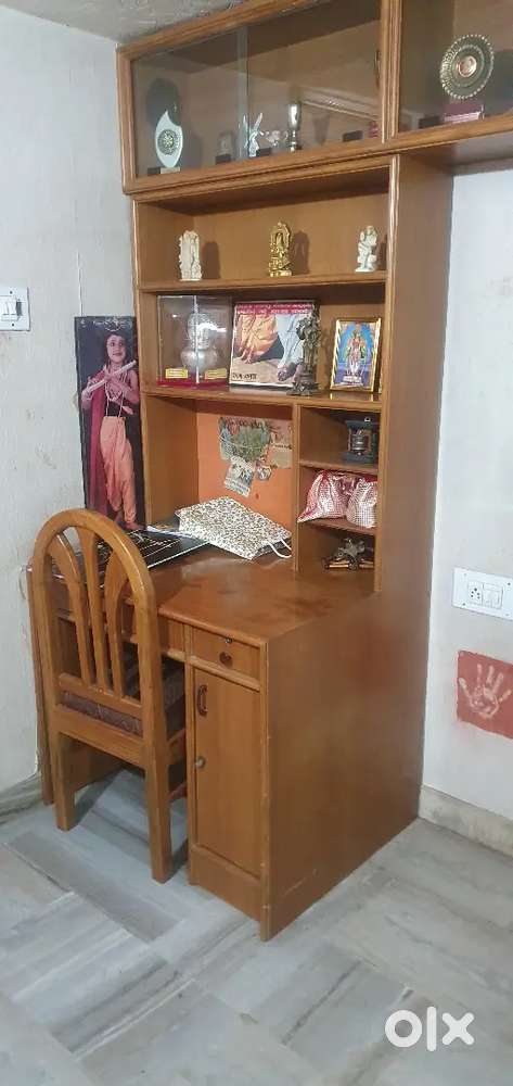 Study Table, computer Table with chairs and showpiece cabinet - Other ...