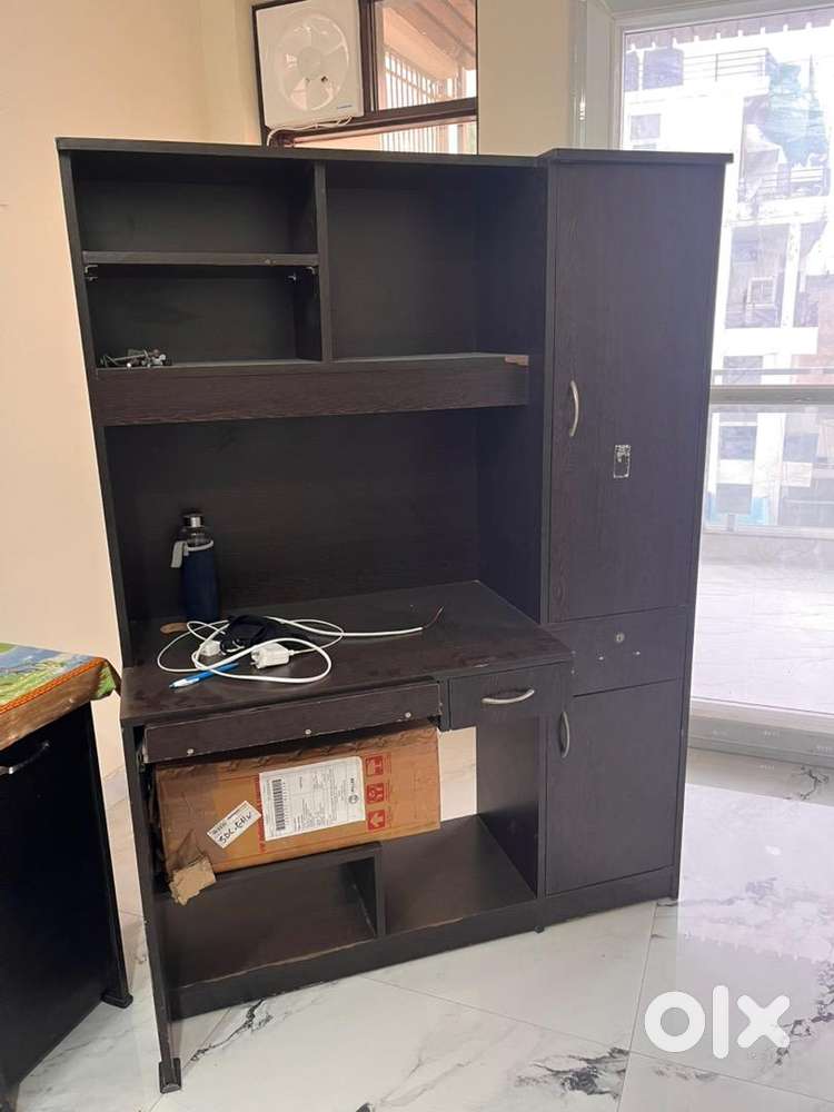 Walnut Brown Computer/Study Table with inbuilt Storage - Other ...