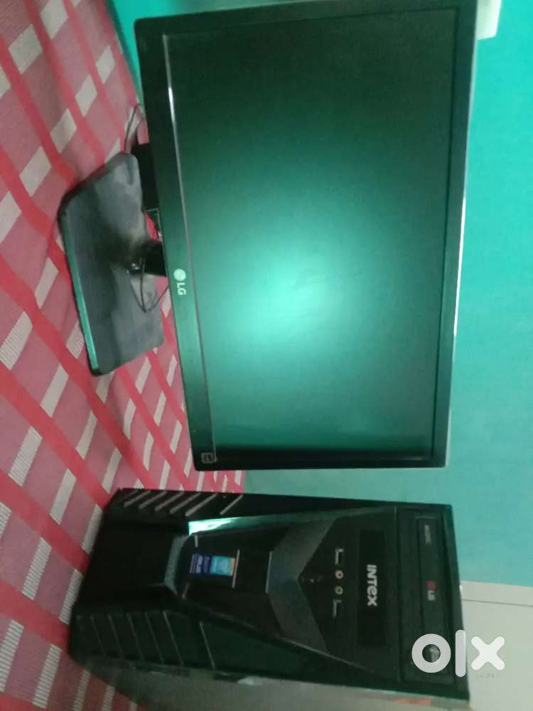 LG Monitor with Intex Desktop CPU - Complete PC Setup with keyboard ...