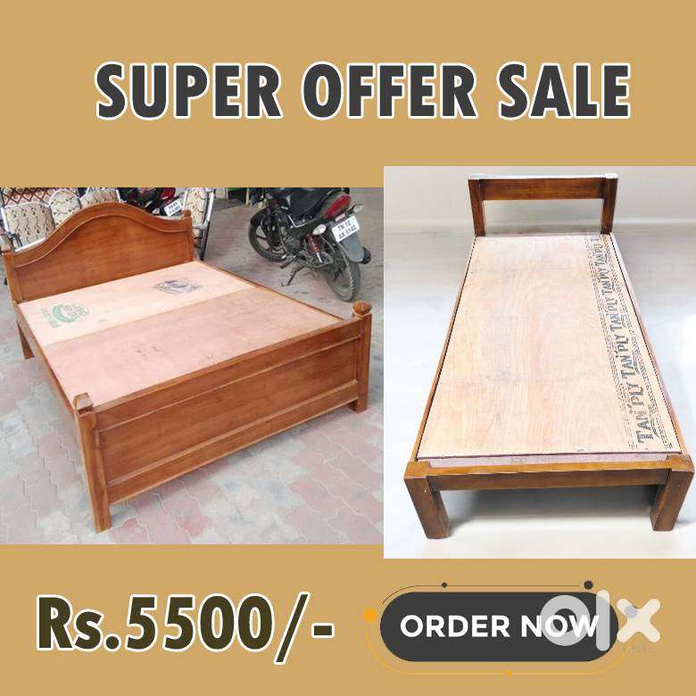 Wooden Cot Sale Brand New Wooden Bed New # Double Queen King Bed 54T4E ...