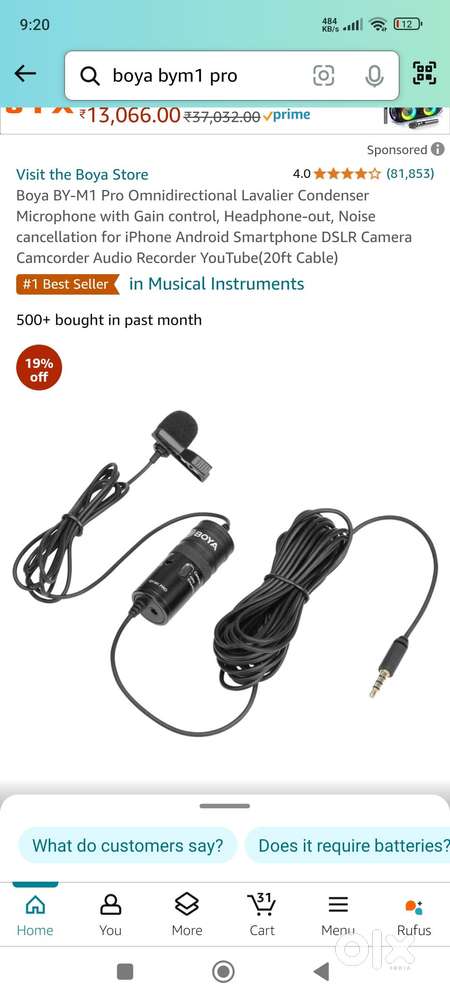 BOYA mic BY-M1 pro - Musical Instruments - 1790638988