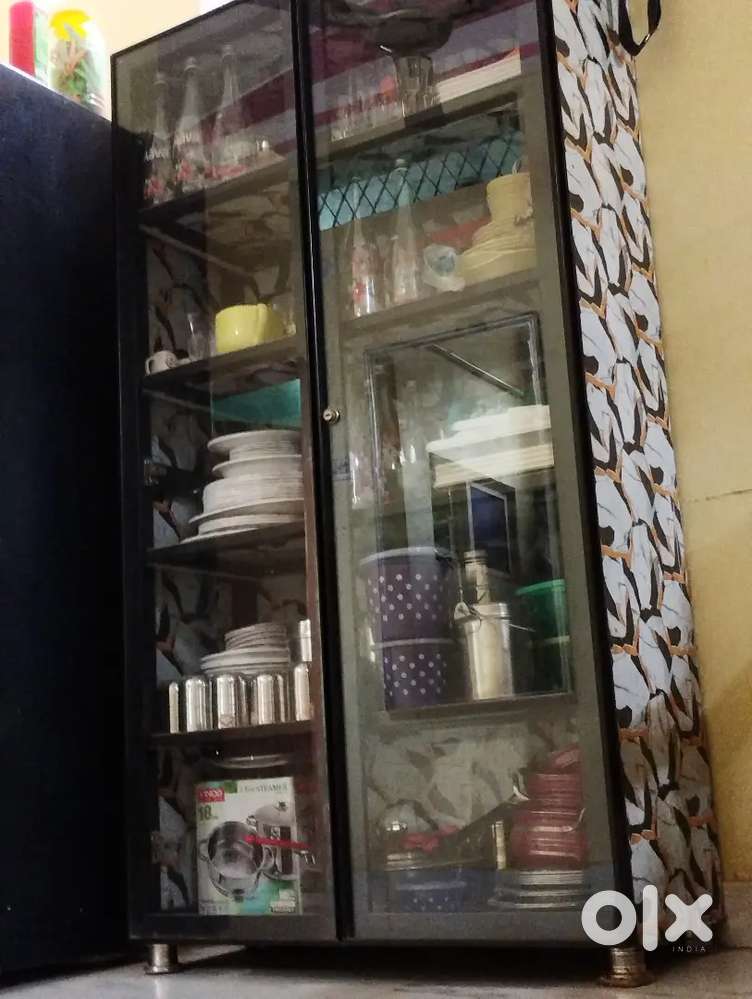 Alluminium almari amazing glass door with lock system in profile - Beds ...