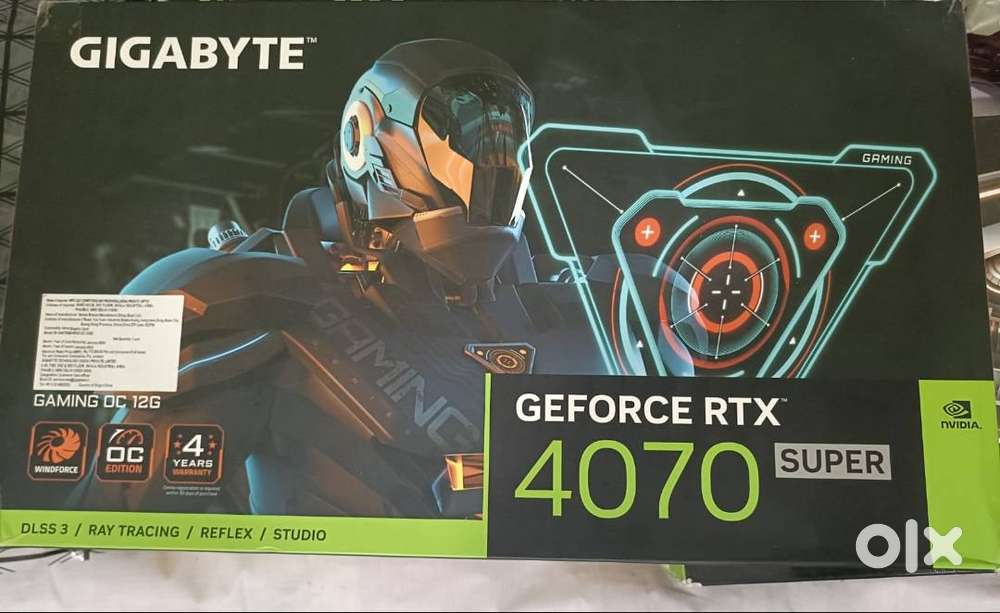 Gigabyte Rtx 4070 super 12gb gaming oc triple fan rgb graphics card ...