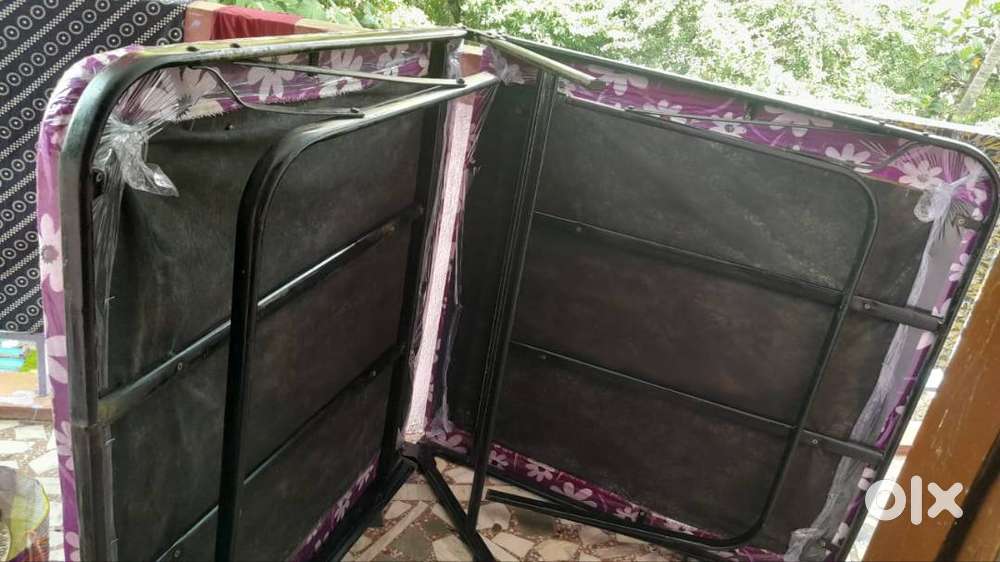 Folding iron single bed - Beds & Wardrobes - 1814434483