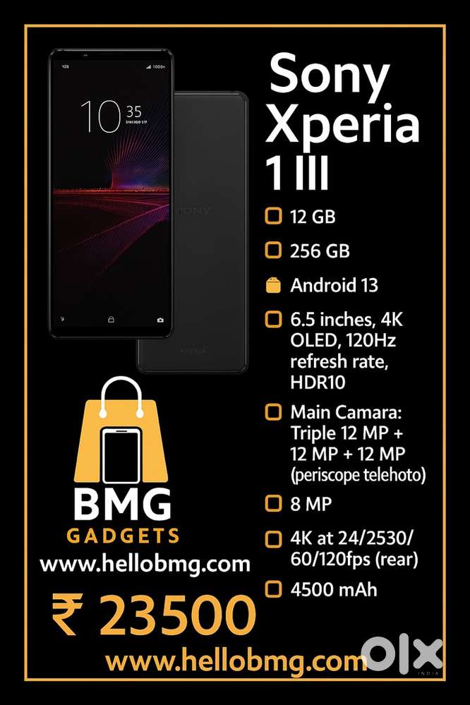 SONY Xperia Jio Working stock -1 Mark iii | 1 Mark IV | 5 Mark IV etc ...