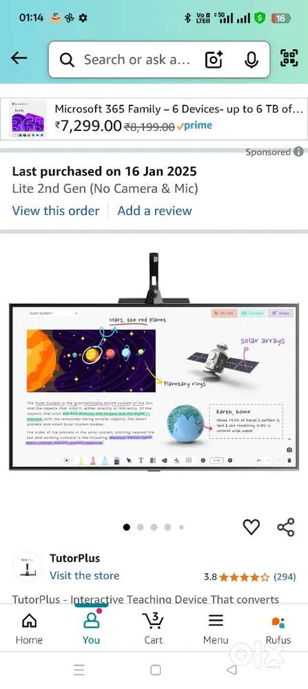 TUTER PLUS DEVICE TOUCH TEACHING BOARD - TVs, Video - Audio - 1802361953