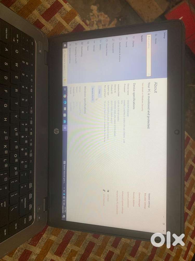 HP laptop, Intel core i5, CPU2.30ghz 64bit processor and 8 GB RAM ...