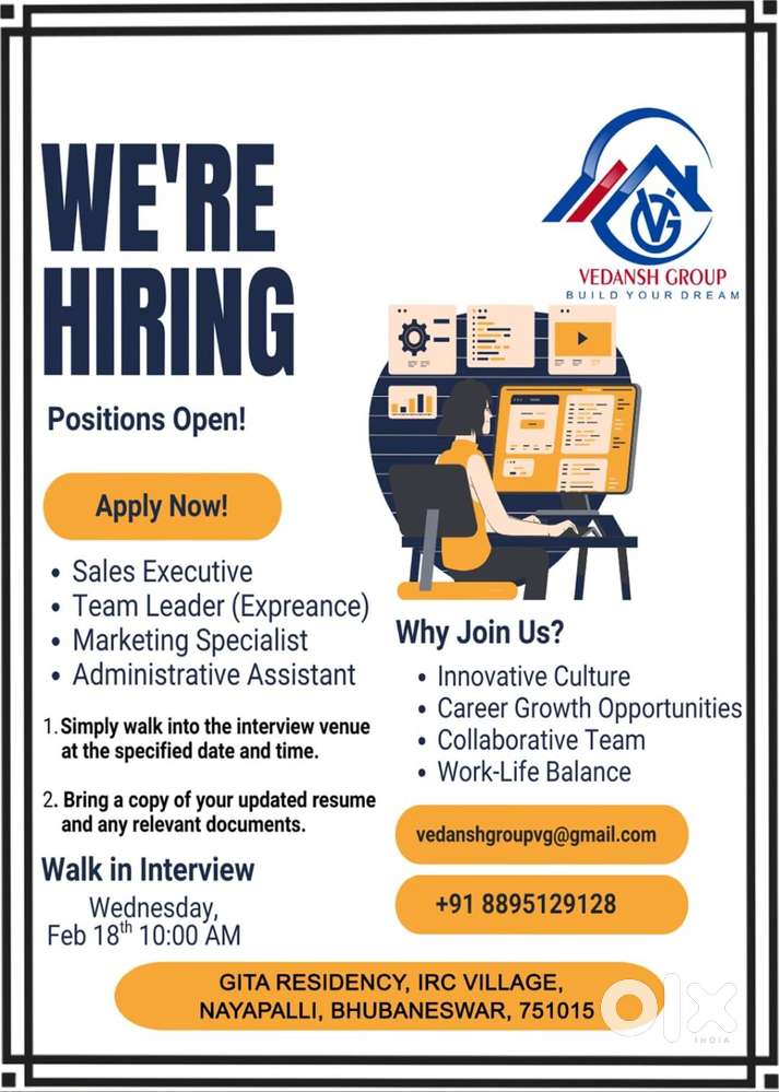 It's a Best back office job in bhubaneswar - Other Jobs in IRC Village ...