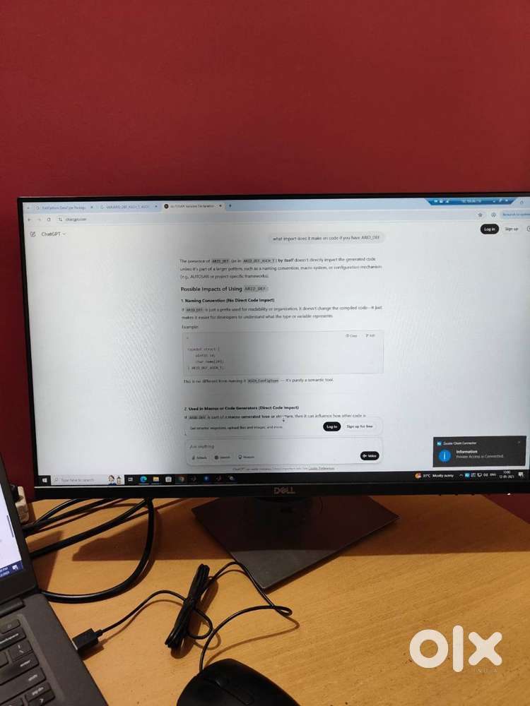 Dell P2419H 24 inch monitor with a black notch on the screen - Hard ...