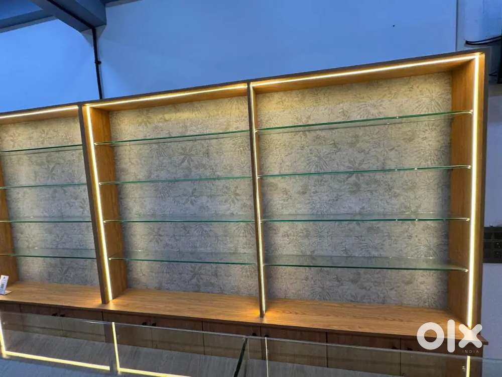 New Office 3 Display Rack Including Glass With Desk & Mobile Counter ...