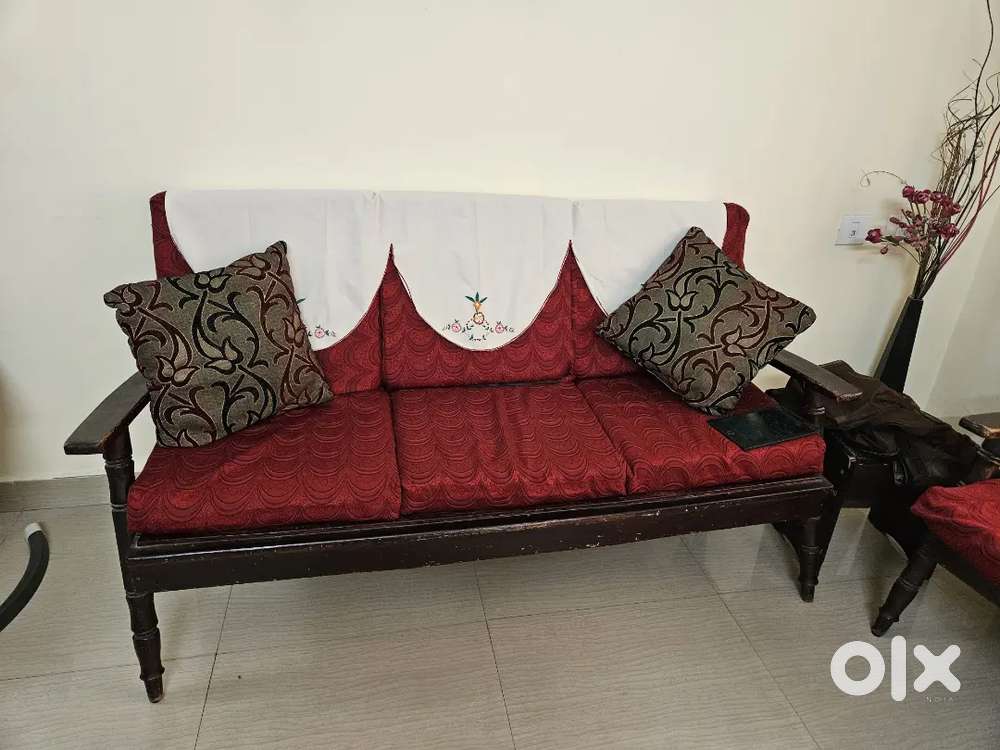 3 seater wooden sofa olx store