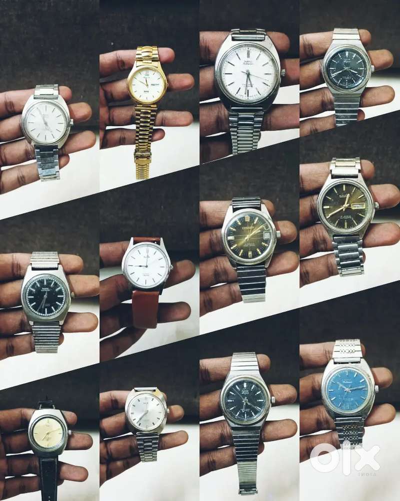 Old watches - HMT, citizen, seiko - antique vintage watch clocks - Men ...