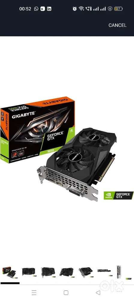 Gigabyte Nvidia GeForce GTX 1650 super graphics card - Computer Accessories - 1809221394
