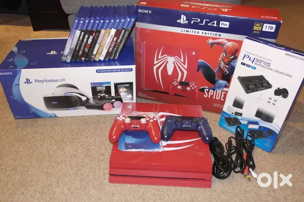 Pro PS4 Marvel's Spider-Man Limited Edition + VR Bundle + 14 Top Games ...