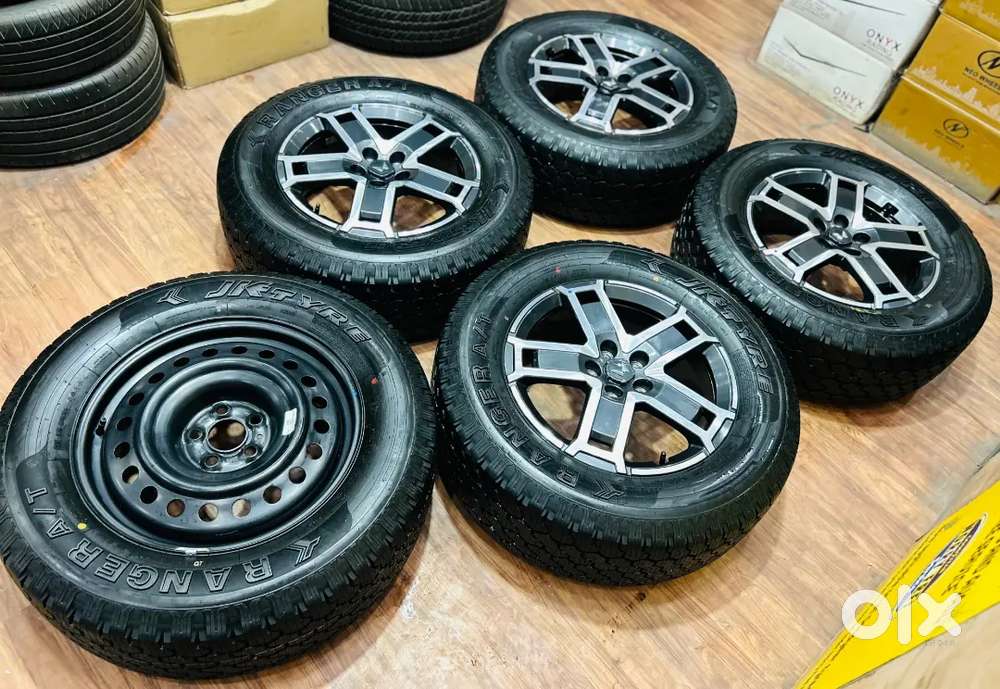 18inch Thar Roxx Dual tone OEM Alloys with Jk Tyres set of 5 - Spare ...