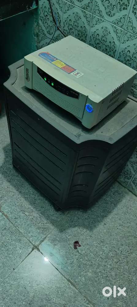 Microtek SW EB 900 Inverter + Jagdambey Tall Tubular Battery & Trolley ...