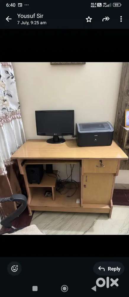 Computer set with woofer and table chair - Hard Disks, Printers ...