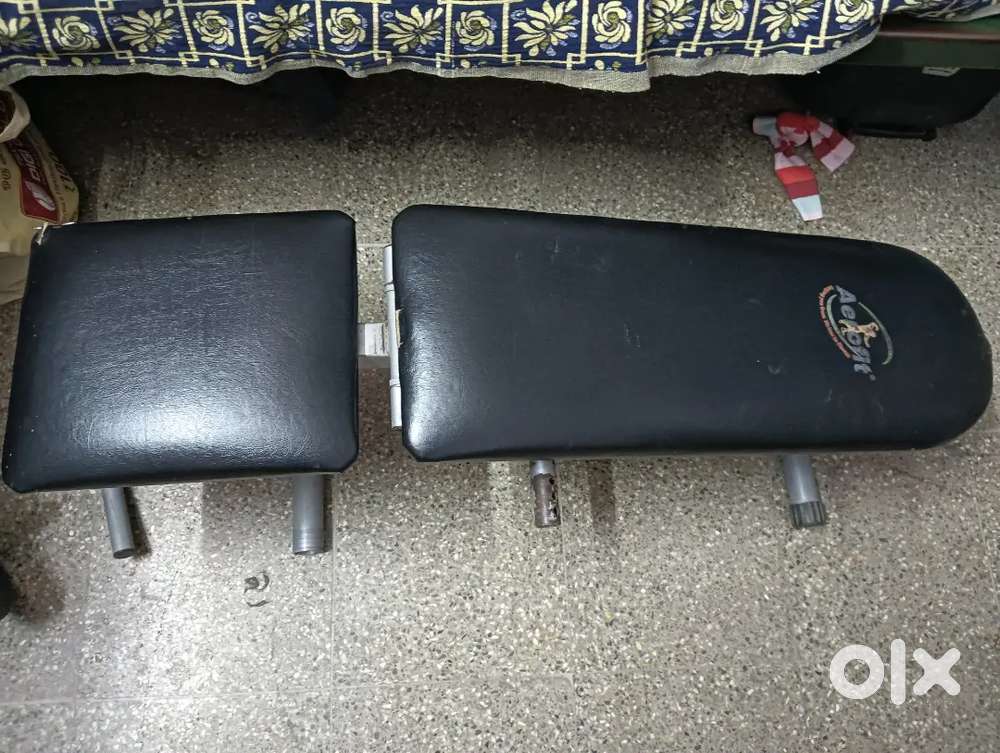 Barbell dumbell ez rod with 40kg rubber weight plates including bench ...