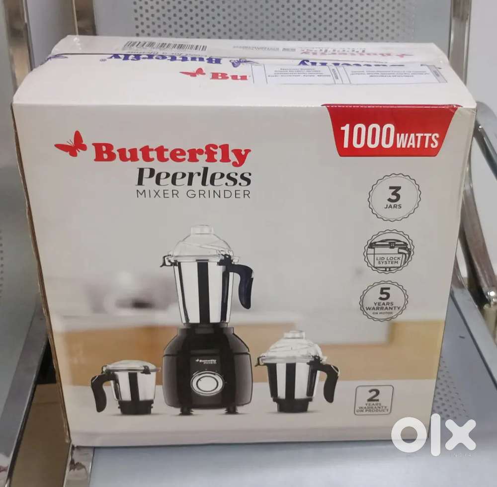 Butterfly Mixer Grinder Peerless 1000W 3 Jar with locks - Kitchen ...