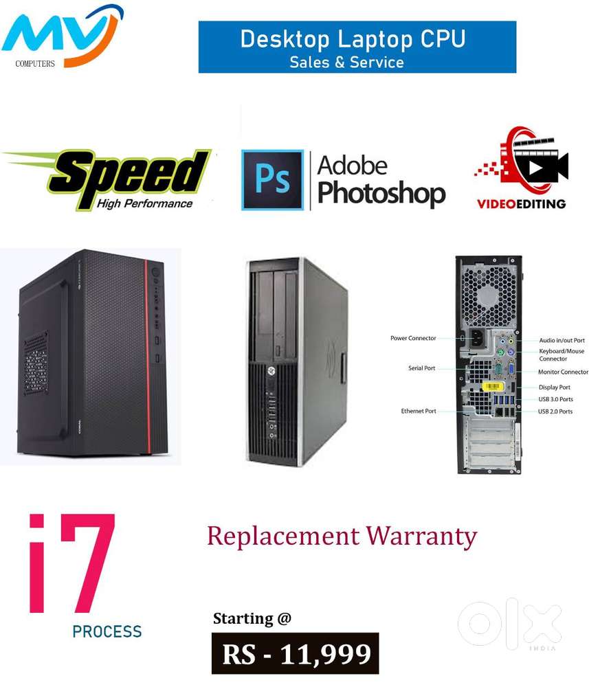 i7-intel-cpu-desktop-computers-ram-4gb=500gb hdd-warranty-monitor-wifi ...