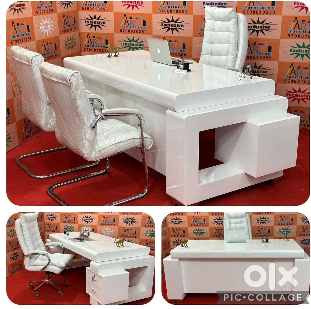 7/3 feet classy designed boss tables md tables office tables chairs ...