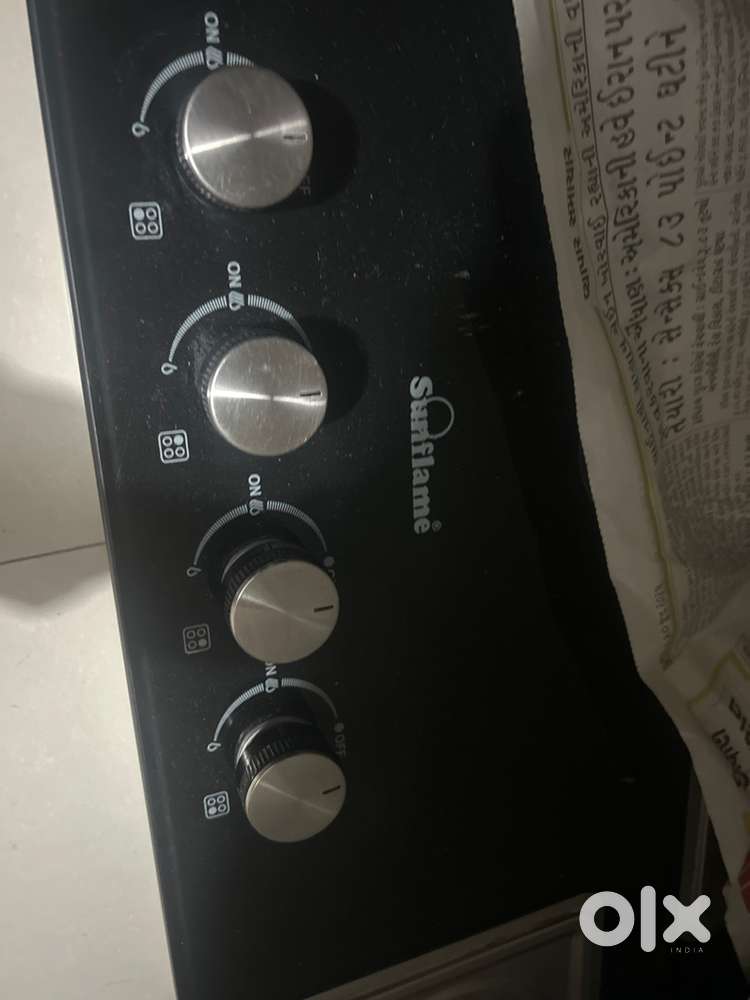 4 Burner Ultra Slim Free Standing Glass Hob Forged Brass Burner ...