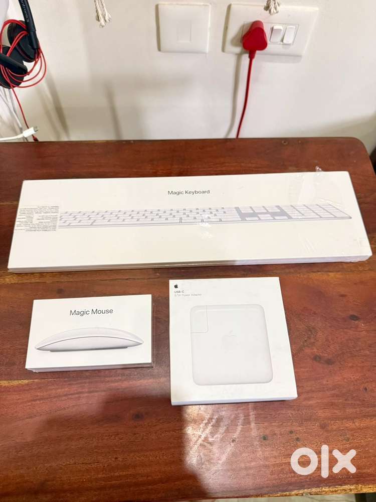 Apple Magic Mouse, Magic Keyboard, Apple power Adapter 87W - Computers ...
