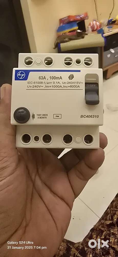 L&T RCCB 63 AMP 4 POLE 100mA within warranty - Kitchen & Other ...