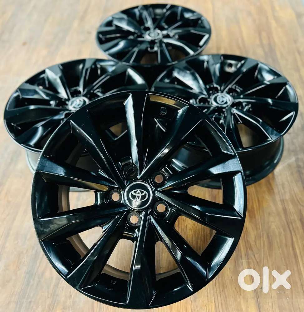 17 Toyota Hyryder Hycross Innova crysta Black Oem Alloy Wheels - Spare ...