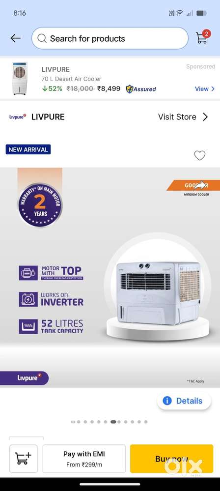 New livepure air cooler urgent - ACs - 1812403297