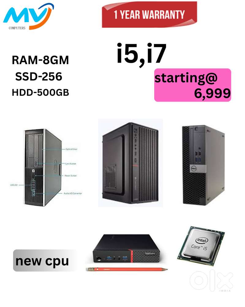 CPU - i5 Process Monitor - 22-inch Keyboard Mouse Ram - 8GB DDR3 ...