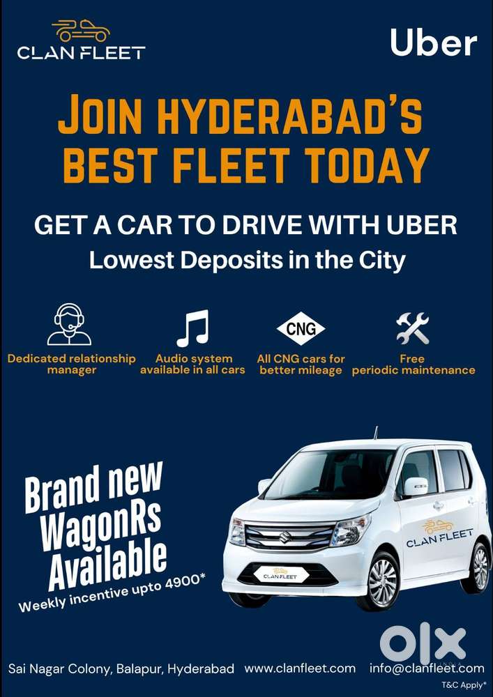 Wanted Drviers / Uber Fleet cars for lease / 5+ Vehicles / WagonR - Tours & Travel - 1748127073